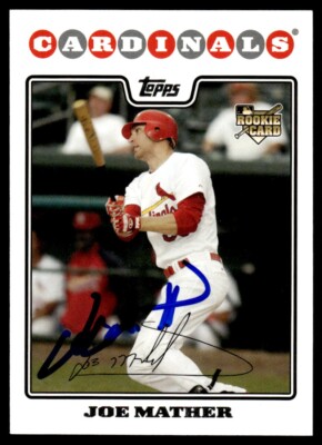 2008 Topps Baseball Joe Mather RC Auto St. Louis Cardinals #UH243 ...