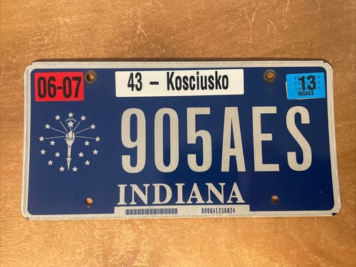 2013 Indiana License Plate # 995 AES Kosciusko County | eBay