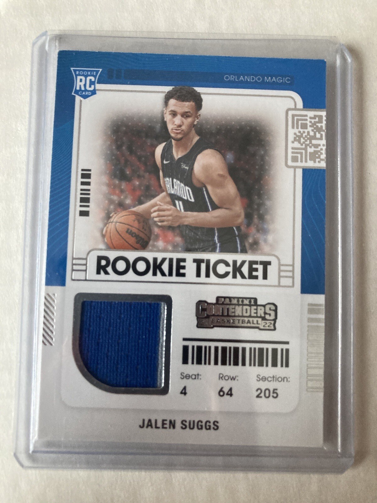 2021-22 Contenders Rookie Ticket Swatch #RTS-JSU Jalen Suggs Rookie RC ...