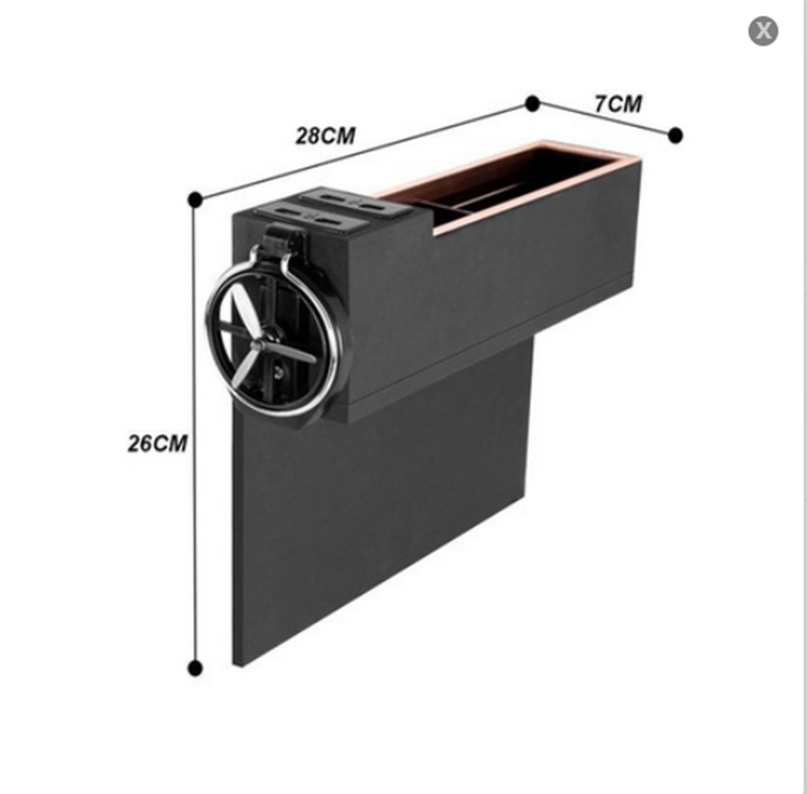 Universal Anti-drop Storage Box 4 USB Car Seat Gap Filler Pocket Catch ...