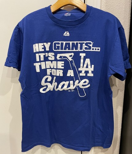 Los Angeles Dodgers Majestic Rivalry Giants Brian Wilson Shave T-shirt ...