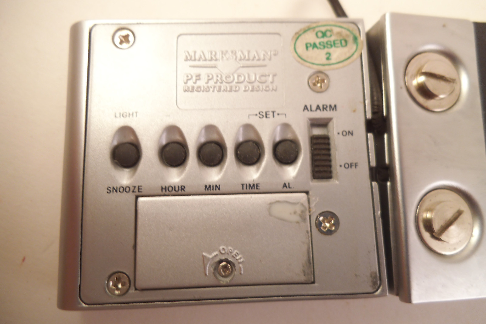 Vintage Marksman PF Product Travel Alarm Clock Cruises Inc | eBay