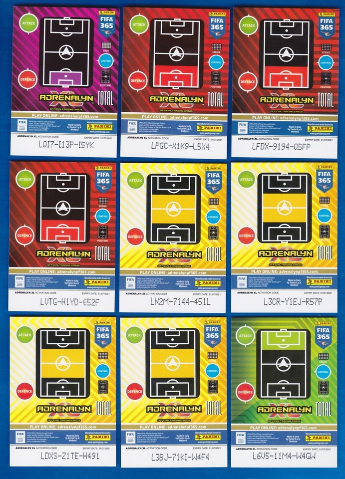 Boca Juniors Team Members 9 cards Set 2021 Panini FIFA 365 Adrenalyn XL ...