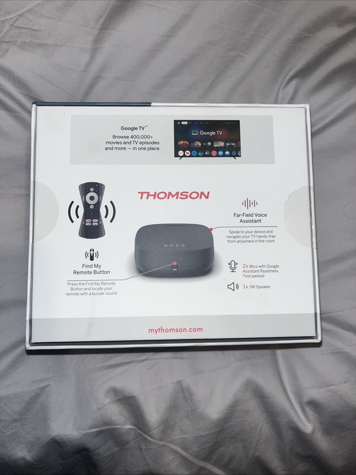 Thomson Streaming Box Plus 270 4K UHD - Google TV 32GB - Voice Remote ...