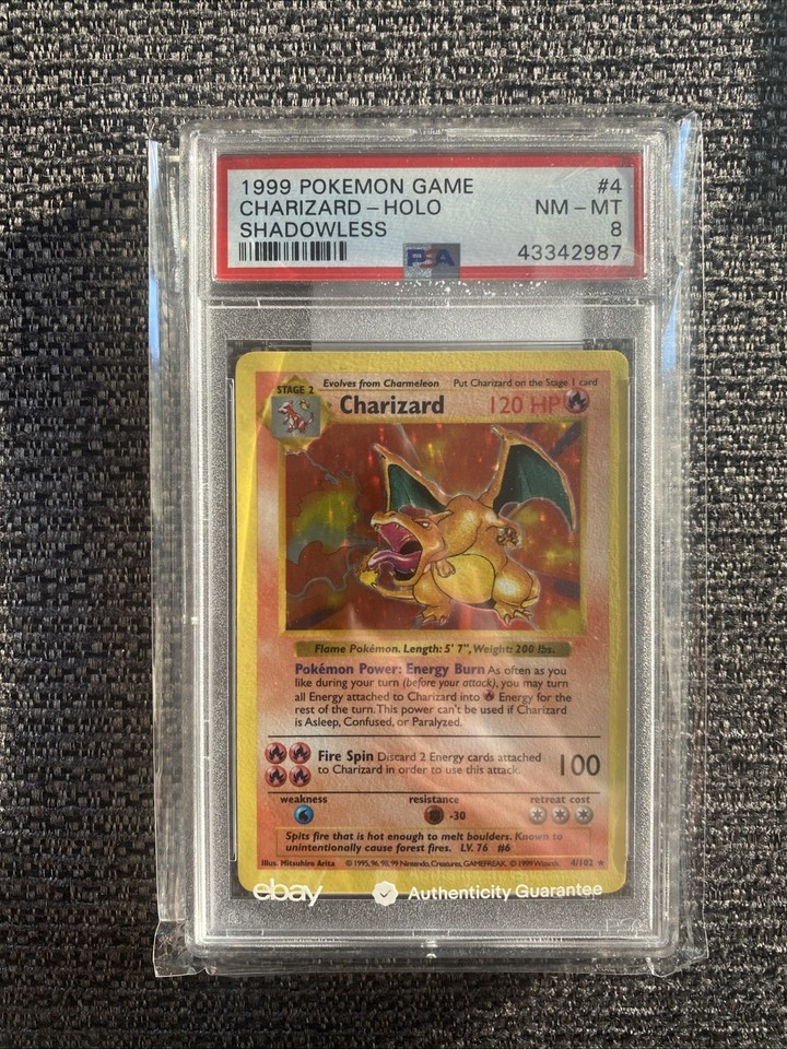 pokemon 1999 shadowless Lot - Big 3 Charizard Blastoise Venusaur Psa 8 ...