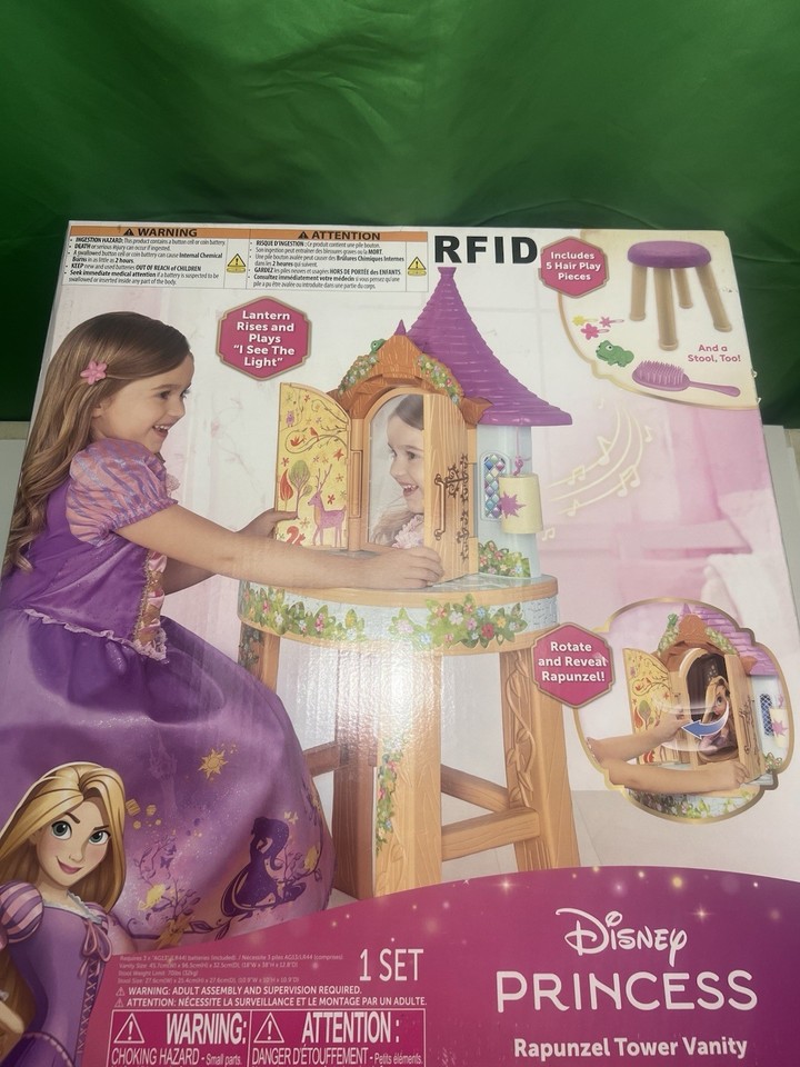 Rapunzel Vanity Disney's Tangled Tower Vanity Playset with Mirror,stool ...