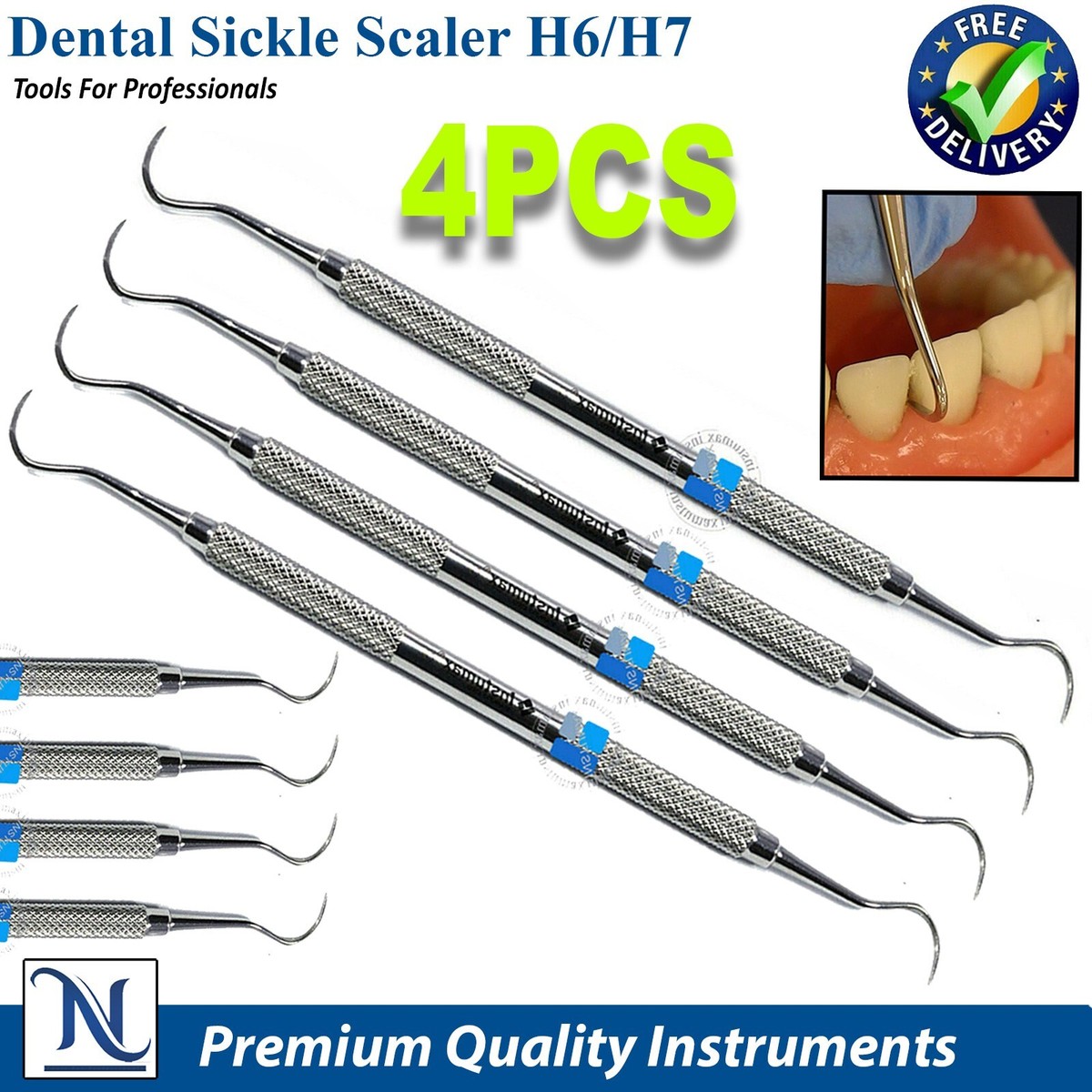 Dental Scaler 3pc Set - Stainless Steel Periodontal Instruments With ...