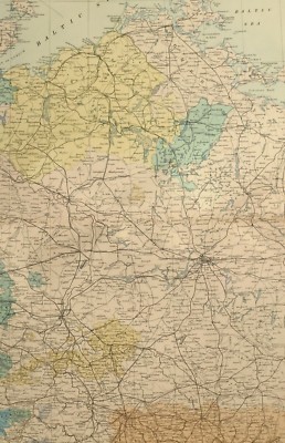 1891 Mappa Antica Centrale Germania Dessau Berlino Leipzig Potsdam | eBay