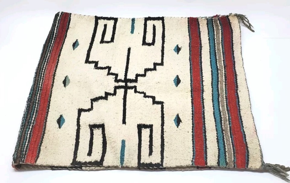 Antique Navajo Hand-Woven Native American Indian Rug Wool Blanket ...