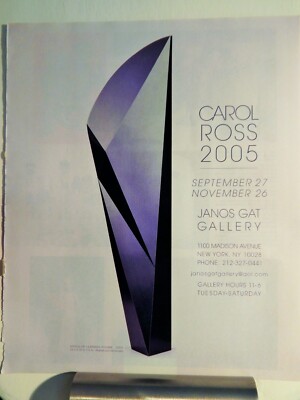 CAROL ROSS ART PIECE VTG ORIG 2005-2 ADVERTISEMENT | eBay