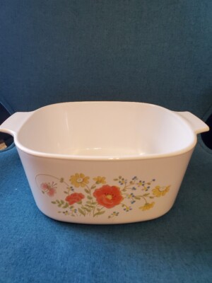 Vintage Corning Ware 3 Quart Wildflower Casserole Baking Dish | eBay