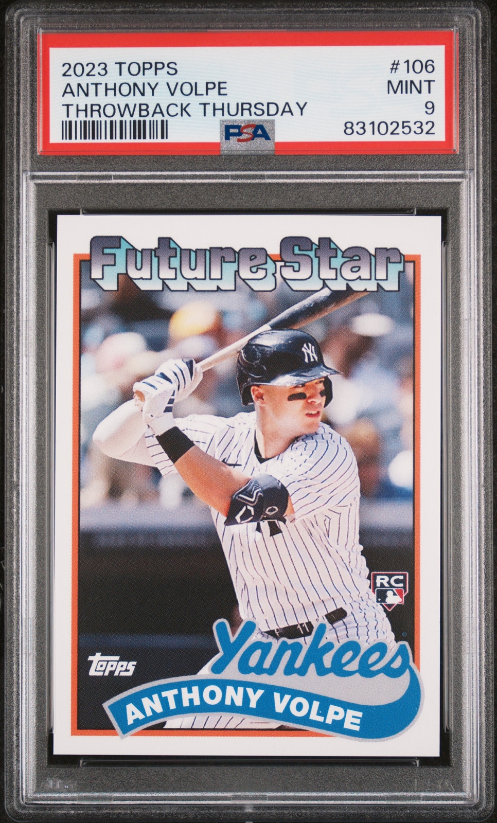 PSA 9 MINT Anthony Volpe 2023 Topps Throwback #106 Rookie Card Limited ...