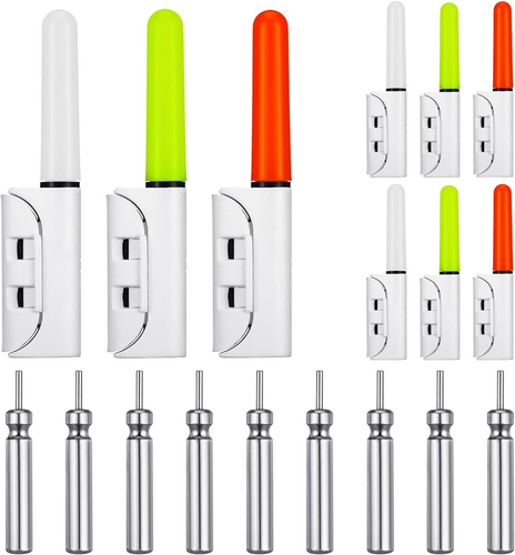 9 Pcs 2.5 Inch Fishing Glow Sticks LED Fishing Pole Light Night Fishing ...