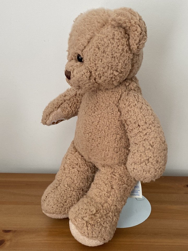 BAB Build A Bear Teddy Bear Plush Tan Brown Curly Cuddly Stuffed Animal ...