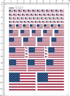 Flag of United States American Flag Model kit Water Decal | eBay