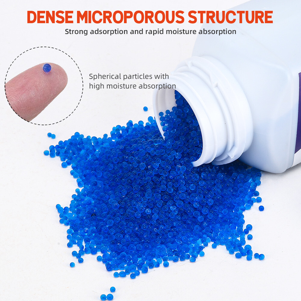 Premium Blue Indicating Silica Gel Beads 1kg Desiccant Bag Moisture ...
