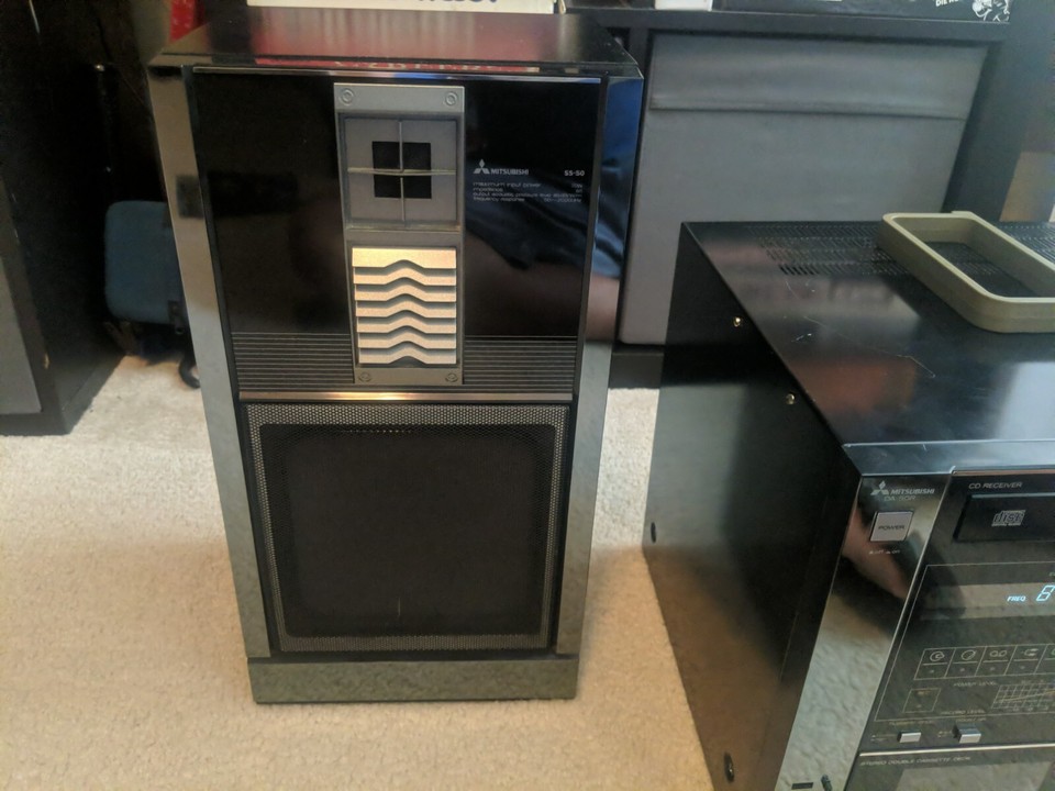 VTG Mitsubishi CD Cassette Receiver DA-50R W/ 2 Mitsubishi SS-50 Speakers Read | eBay