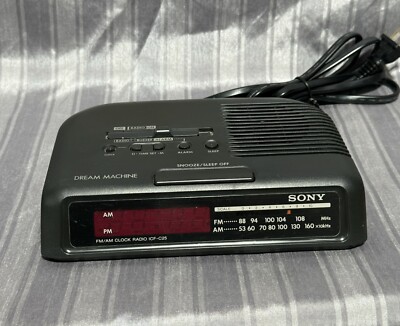 Sony ICF-C25 Dream Machine Clock Radio AM / FM Alarm BLACK ICFC25 ...