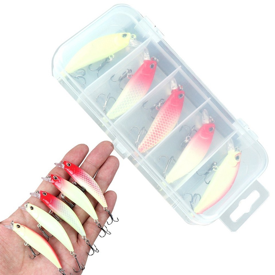 5 Colors Luminous Fishing Lure Set for Saltwater Freshwater Fish 56 58g ...