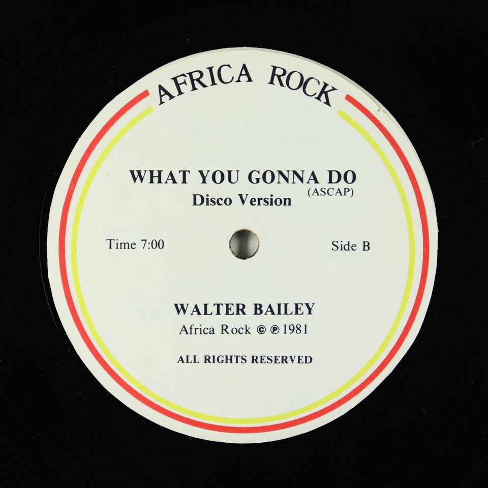 Walter Bailey - What You Gonna Do 12" - Africa Rock VG++ PROMO HEAR | eBay