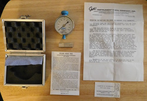 #178 SHORE INSTRUMENTS DUROMETER HARDNESS TESTER TYPE D ASTM D 2240 ...