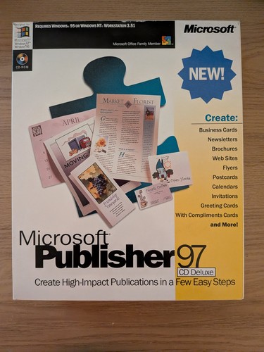 Microsoft PUBLISHER 97 CD-ROM With Key. Complete with big box. | eBay UK