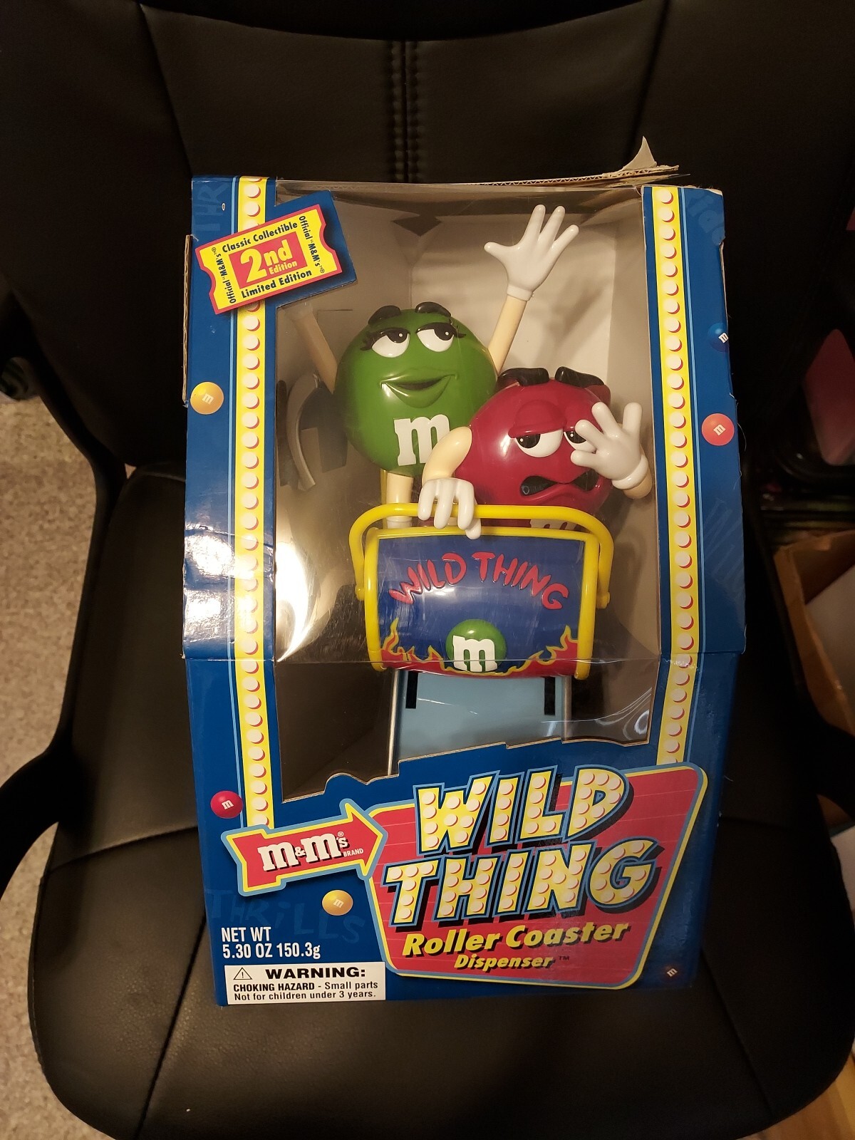 NEW M&M's Wild Thing Roller Coaster Dispenser Green & Red Limited ...