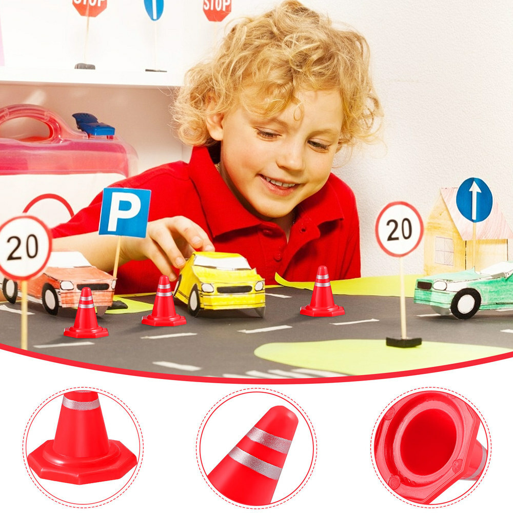 30pcs mini roadblock Tiny Safety Traffic Cone Mini Sports Training ...