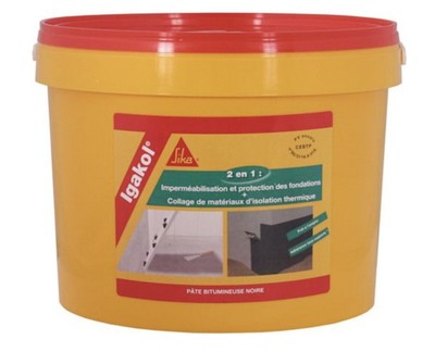 Revêtement protection imperméabilisation fondation 5kg IGAKOL SIKA ...