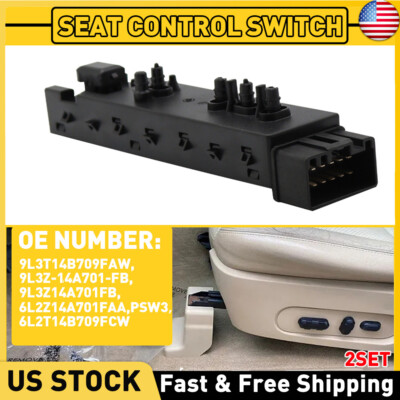 2SET 10 Way Power Seat Control Switch For Ford Escape F-150 F-250 ...