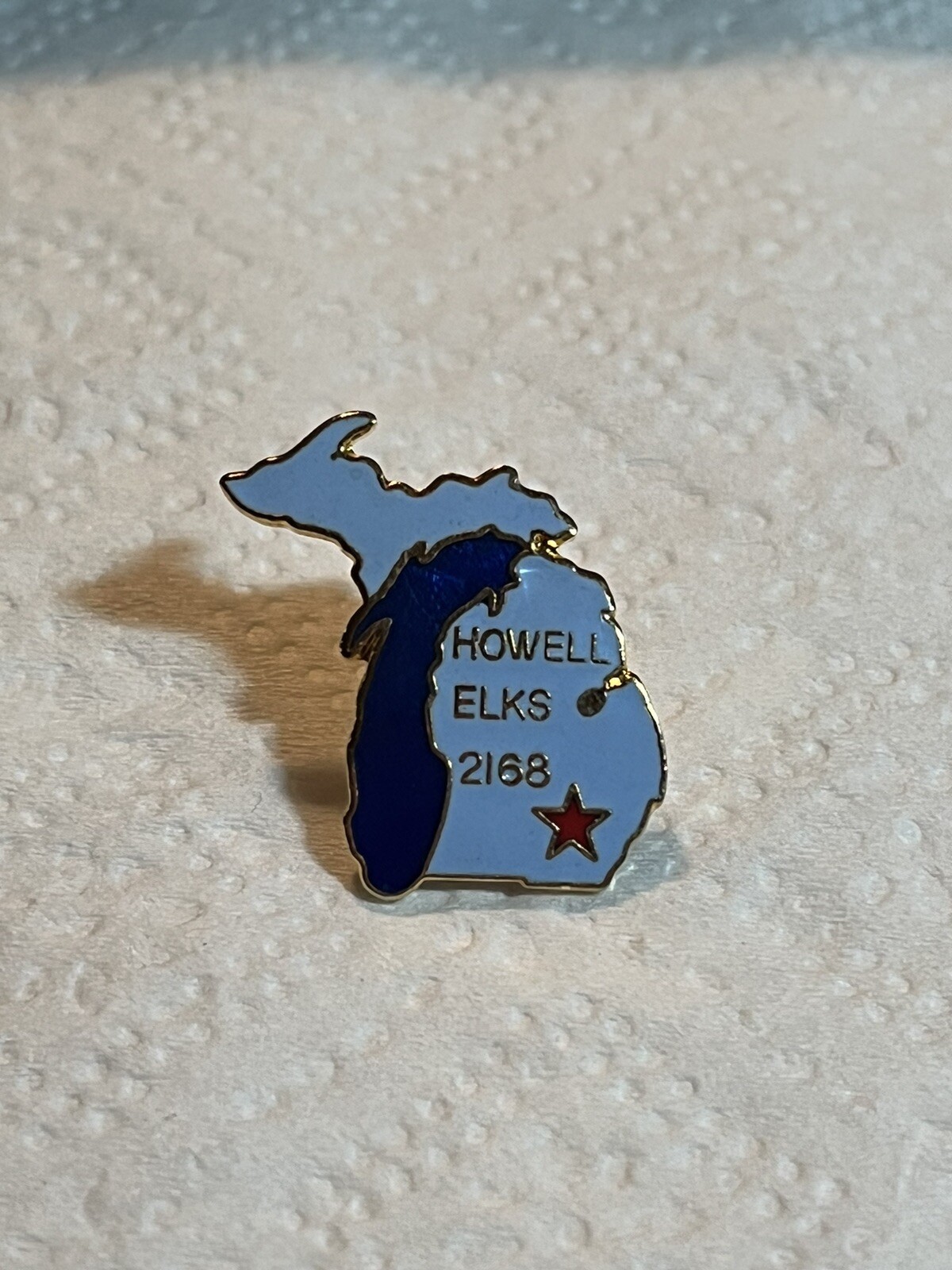 BPOE Elks Pin for Howell, Michigan, Elks Lodge #2168, Pin shaped like ...