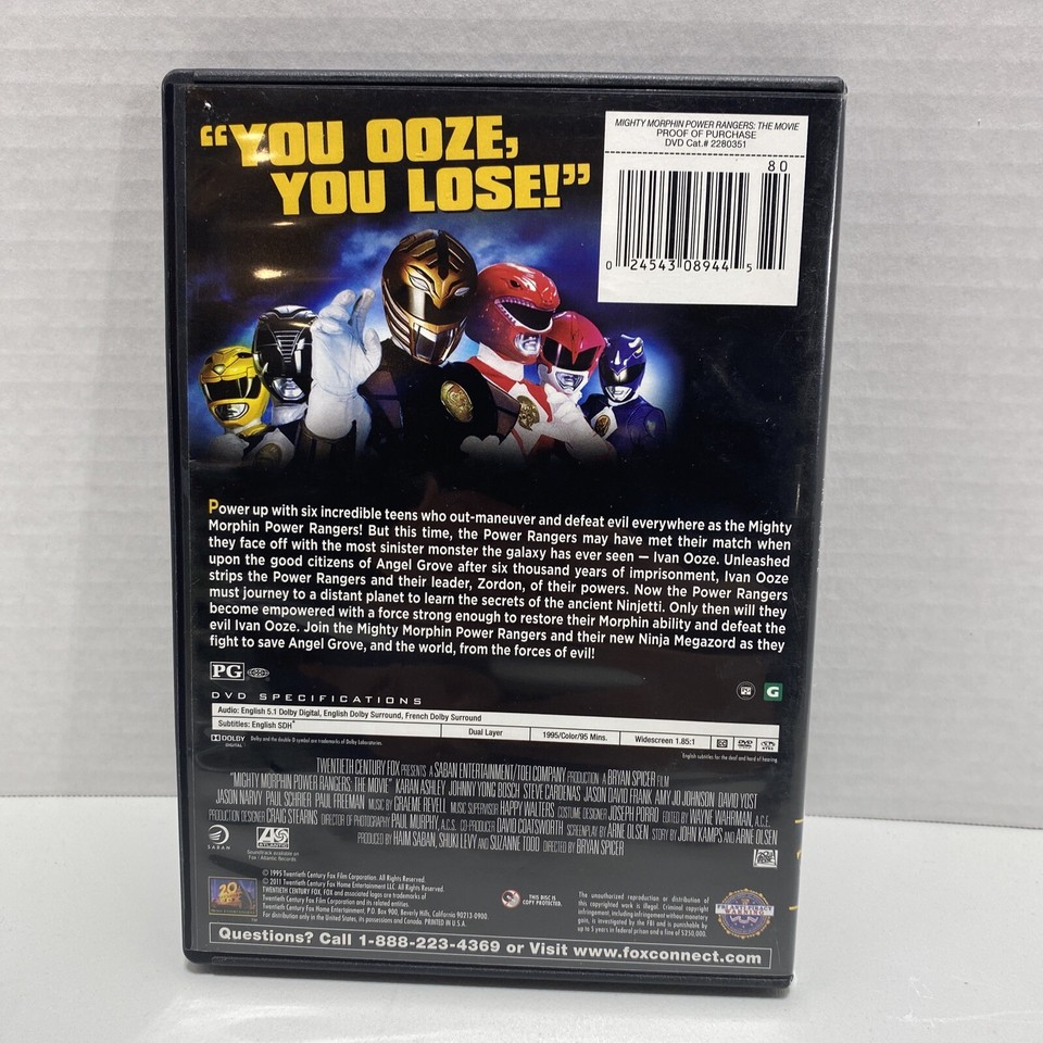 Mighty Morphin Power Rangers: The Movie (1995) DVD 24543089445| eBay