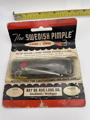 Vintage Fishing Lure In Original Package The Swedish Pimple | eBay