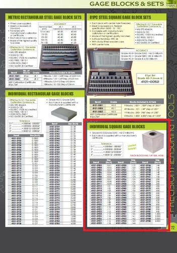 .200" SQUARE GAGE BLOCK GRADE 2/A+/AS 0 (4101-0966) | eBay