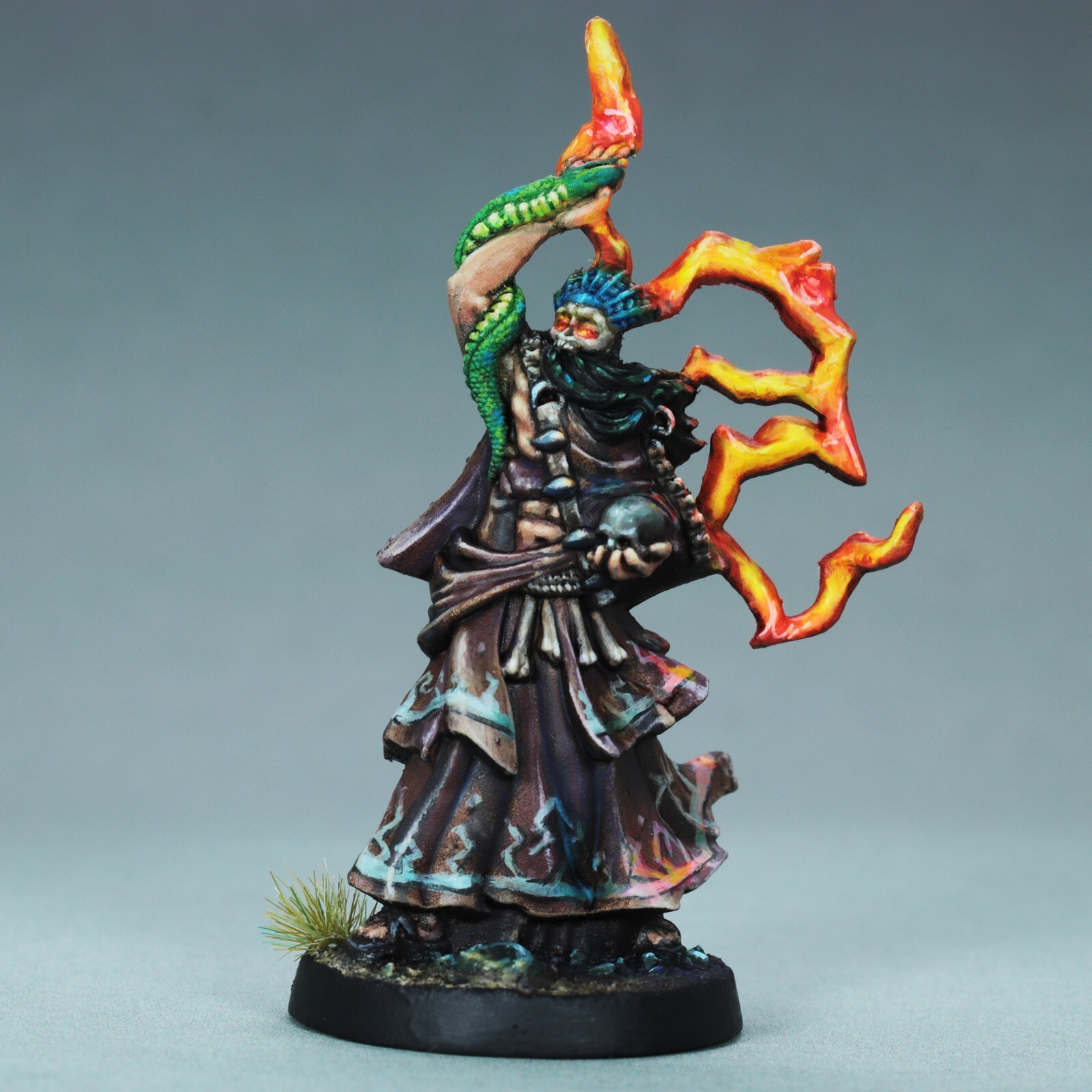 Painted DnD Miniature Aztec Sorcerer Tribal Shaman Necromancer Wizard ...