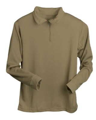 NEW US ARMY TAN 499 UNITED JOIN FORCES A04C102 LAYER 2 1/4 ZIP TOP ...