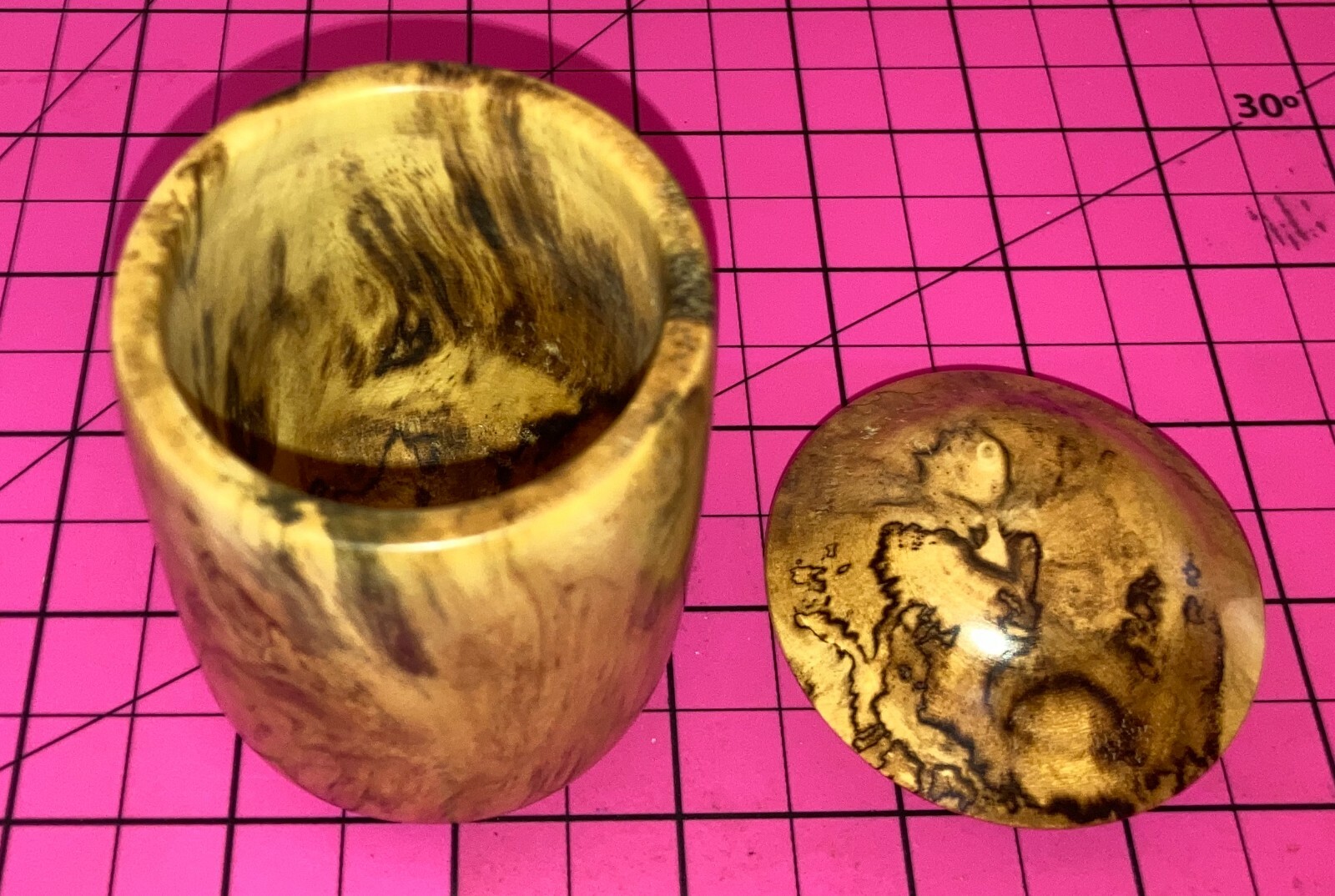 Hawaiian Pomelo Wood Container w/Lid~Local Artist~Gallery & Collector ...