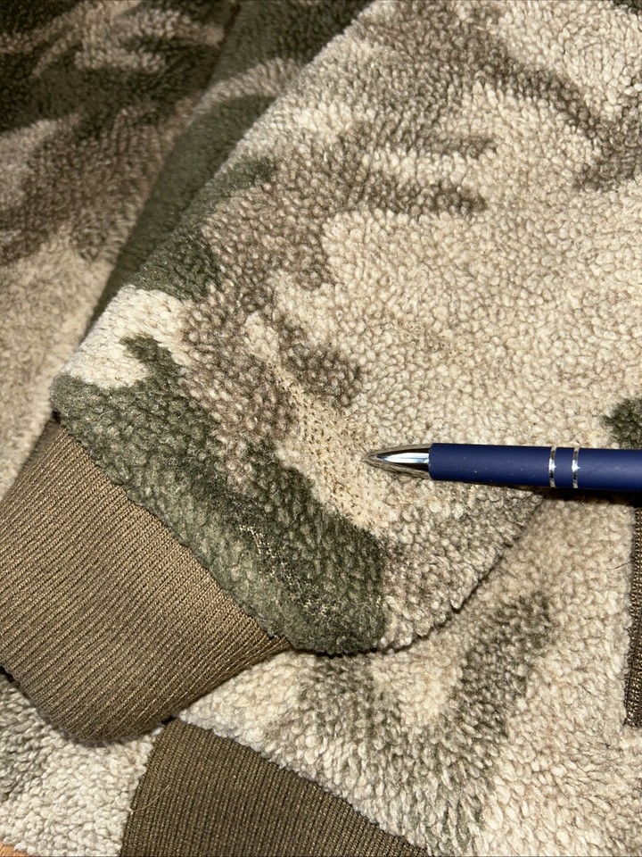 Cabela’s Berber Fleece Hunting Camo Men’s LARGE Jacket full Zip Coat ...