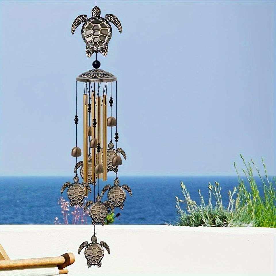 1set Garden Sea Turtle Wind Chimes Outdoor Decor-Romantic Wind Catcher ...