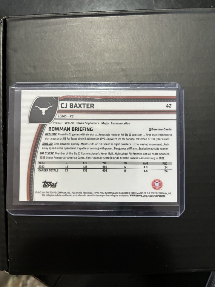 CJ Baxter Bowman Chrome Green /99 | eBay