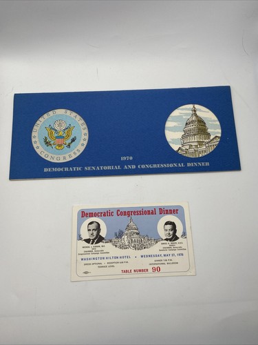 1970 Democratic Senatorial and Congressional Dinner pamphlet & Ticket ...