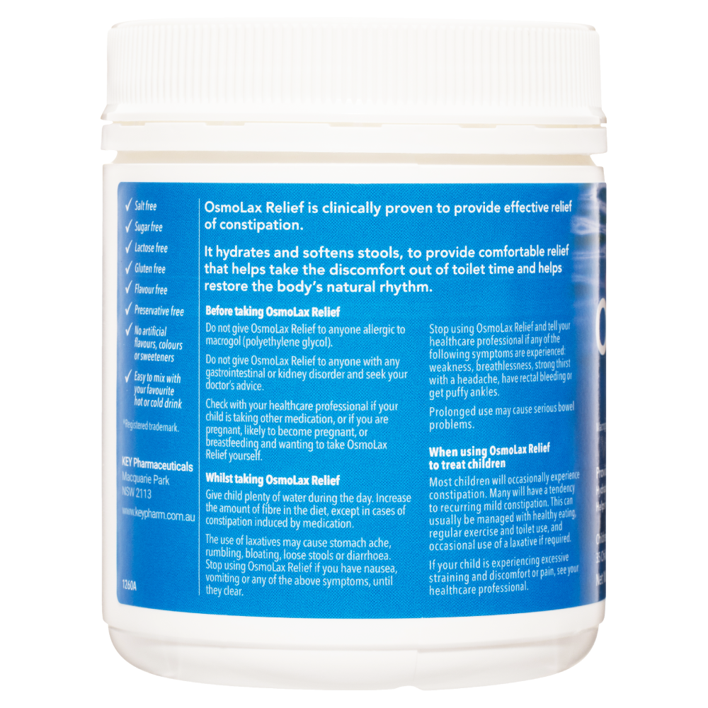 OsmoLax Relief Children's Pack 298g 35 Doses Relief of Constipation ...