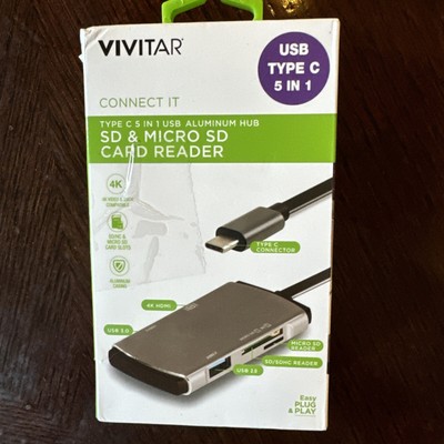 Vivitar USB Type C5 in 1 USB SD & Micro SD Card Reader - New Open Box ...