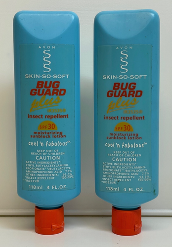 Avon 2pac Skin So Soft Bug Guard Plus SPF 30 Lotion 4 oz. NOS Formula ...