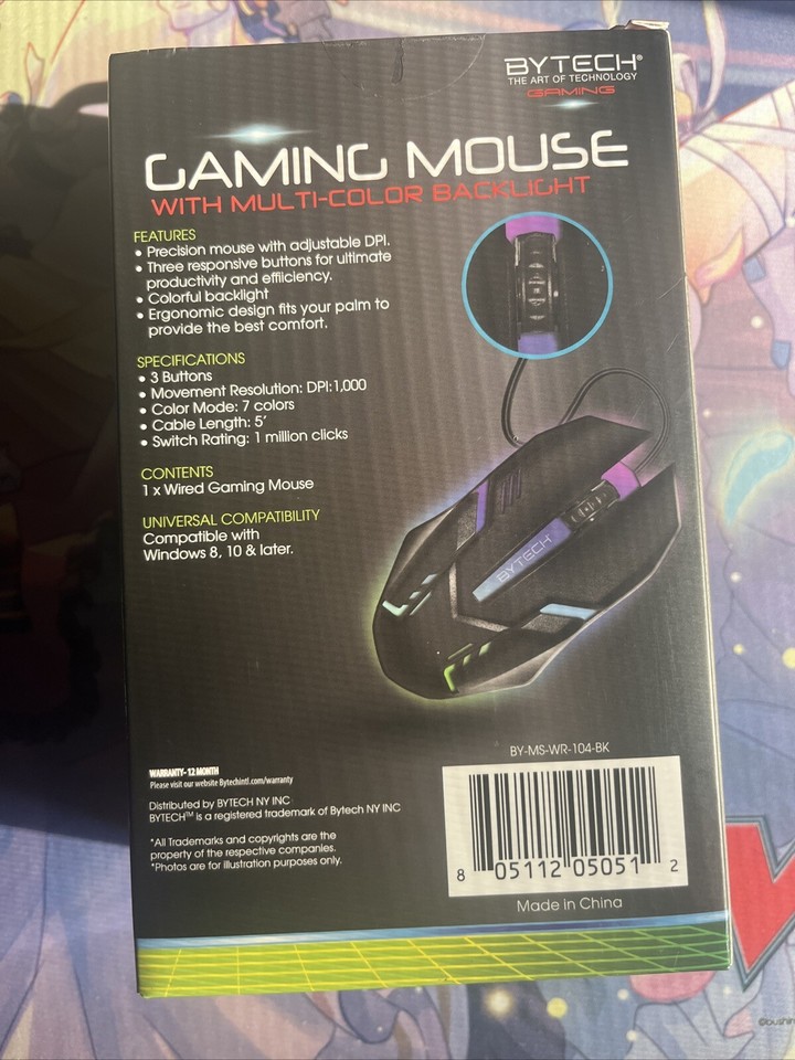 BYTECH® Gaming Mouse with Multi-color Backlight Ergonomic Wired ...