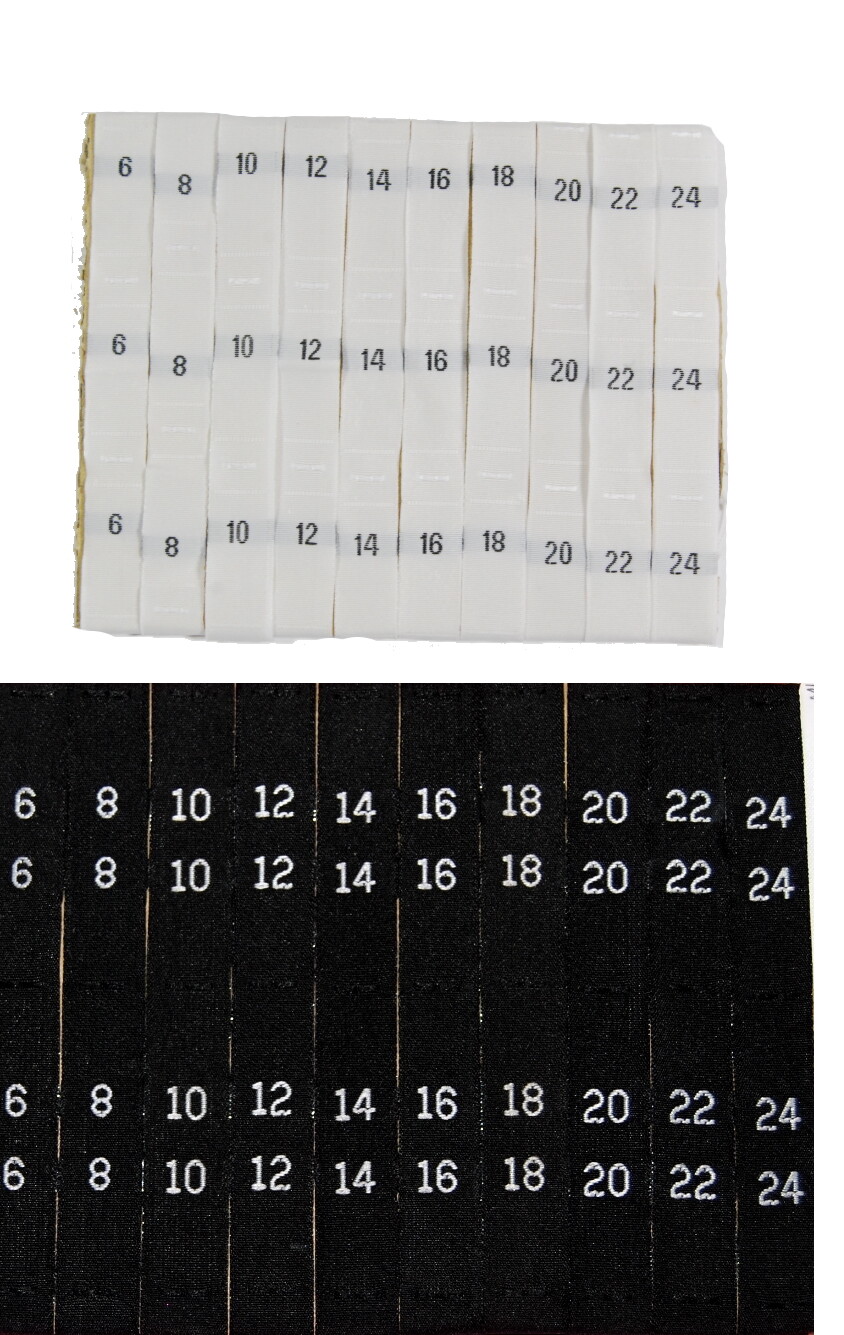 Sew On Clothing Size Labels Woven Label - All Sizes Available - Sewing ...