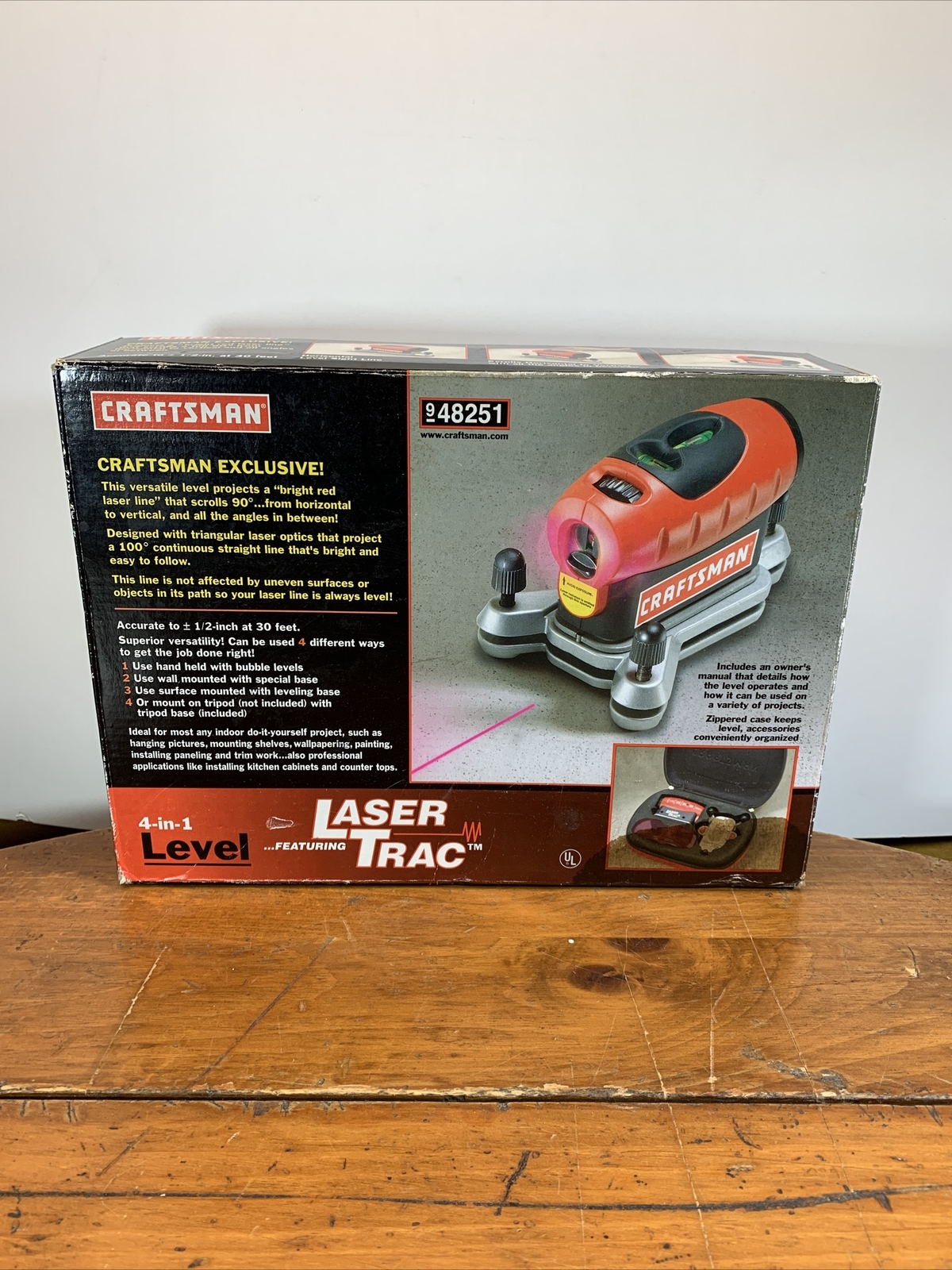 Craftsman 4-in-1 Laser Level-Laser Trac w/ Zippered Case Model 948251 ...