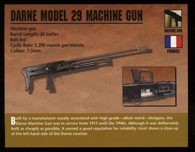 Darne Model 29 Machine Gun Atlas Classic Firearms Card | eBay