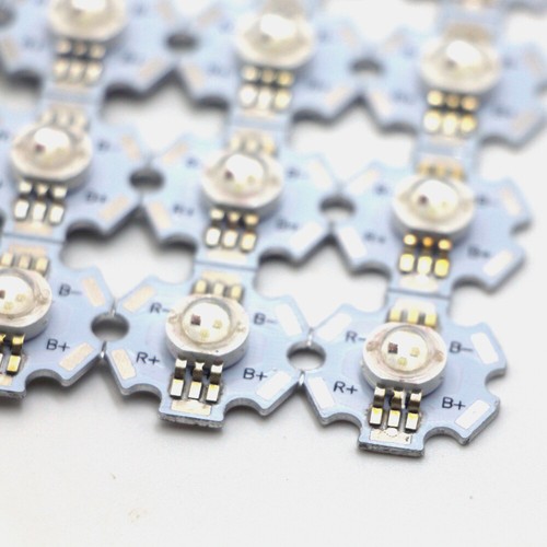 1W 3W 5W Watt High Power LED Chip Warm White UV Deep Red Blue Green RGB ...