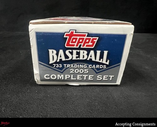 2005 Topps Baseball Complete Set Box 1-733 Sealed Yankees Pack ...